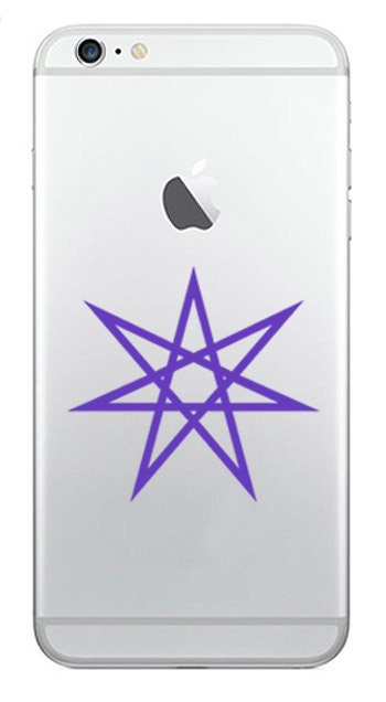 7-pointed Star Septagram, Elven Faery Star WALL ART Pagan Wiccan ...