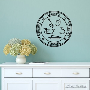 Archangel Cassiel Sigil Vinyl CAR DECAL Angel of Tears, Christian ...