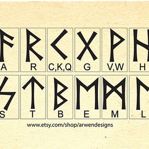 Runes Vinyl CAR DECAL, Six 6 Runes - You Choose! - Custom Pagan Wiccan ...