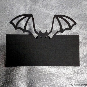 Bat Wedding PLACE CARD, Halloween Table Number, Gothic Wedding, Witch ...