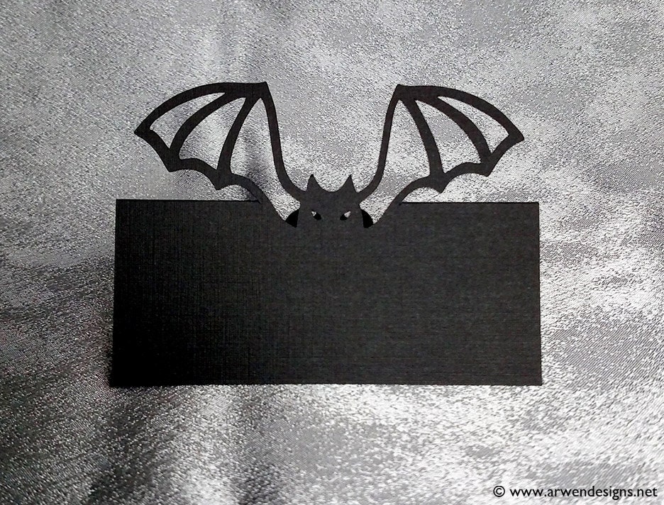 Bat Wedding PLACE CARD, Halloween Table Number, Gothic Wedding, Witch ...