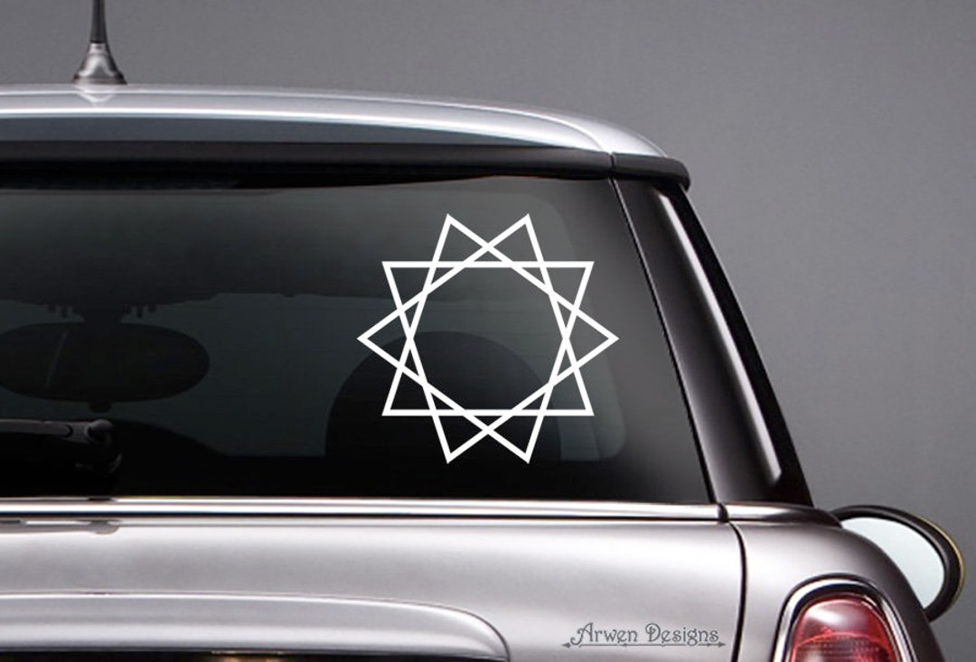 Decagram 10-pointed Star, Sacred Geometry Vinyl CAR DECAL: Kabbalah ...