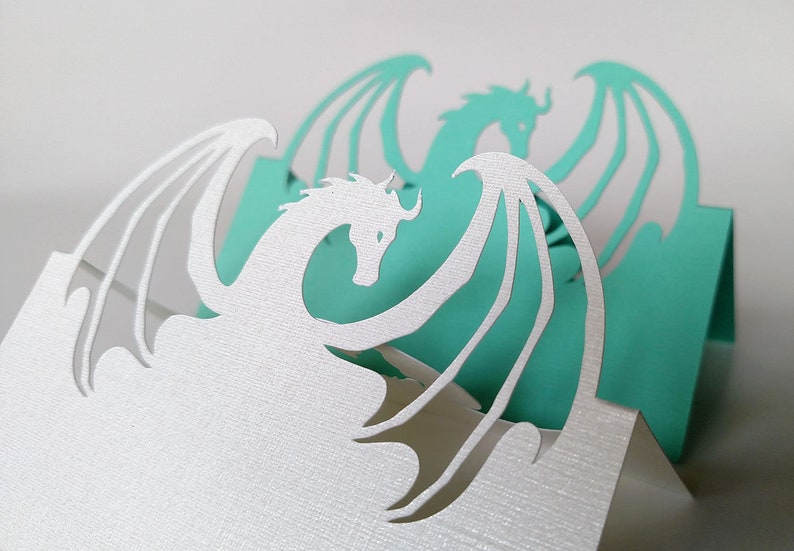 Dragon Wedding Place Card Medieval Fantasy Renaissance Party | Etsy