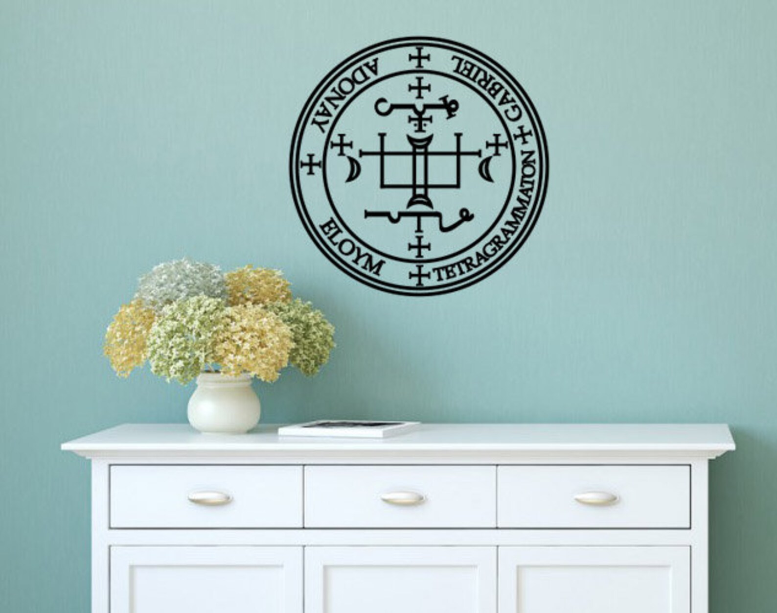 Archangel Sigil Gabriel Vinyl WALL ART Angel Symbol Mystic - Etsy