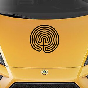 Labyrinth Maze Symbol Vinyl CAR DECAL Sacred Geometry Ancient Pagan ...