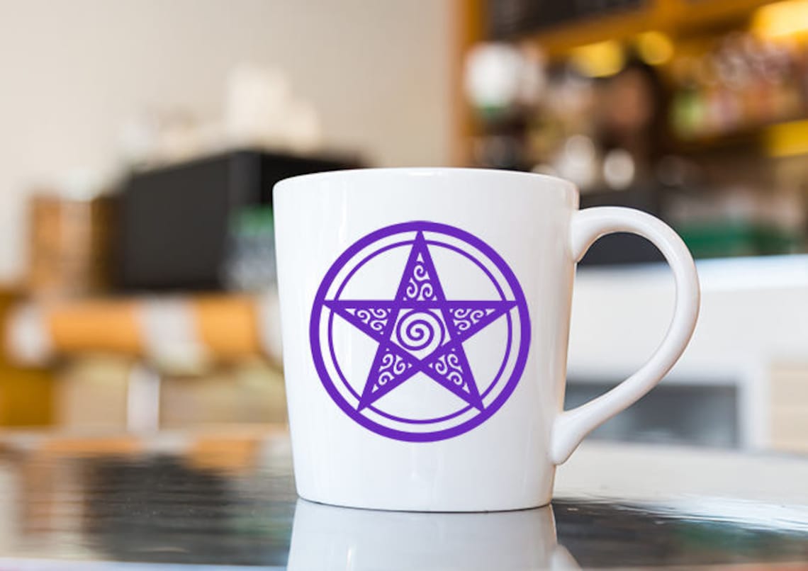 Pentagram Spiral CAR DECAL Wiccan Pagan Pentacle Vinyl Sticker - Etsy