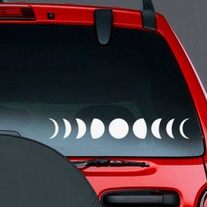 Moon Phases Vinyl CAR DECAL, Astronomy Gifts, Astrology Sticker, Witchy ...