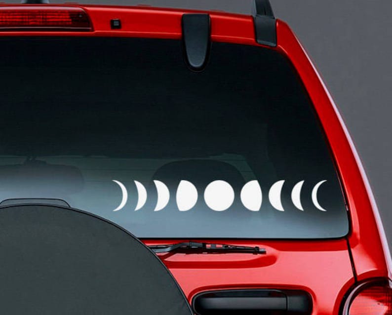 Moon Phases Vinyl CAR DECAL, Astronomy Gifts, Astrology Sticker, Witchy ...
