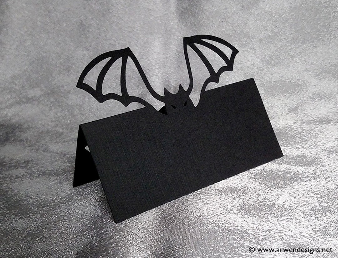 Bat Wedding PLACE CARD, Halloween Table Number, Gothic Wedding, Witch ...