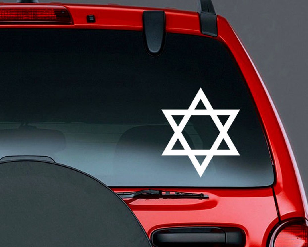Jewish Star of David Vinyl CAR DECAL Judaism Hexagram Sticker - Etsy