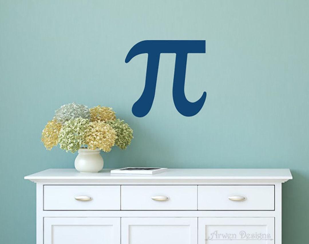 Pi Symbol Sacred Geometry, Math Sign Vinyl WALL DECAL 3.14 Greek ...