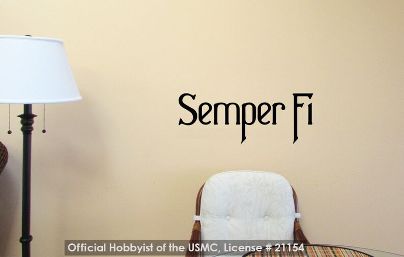 Marines Semper Fi Logo Vinyl WALL Art Always Faithful Motto - Etsy