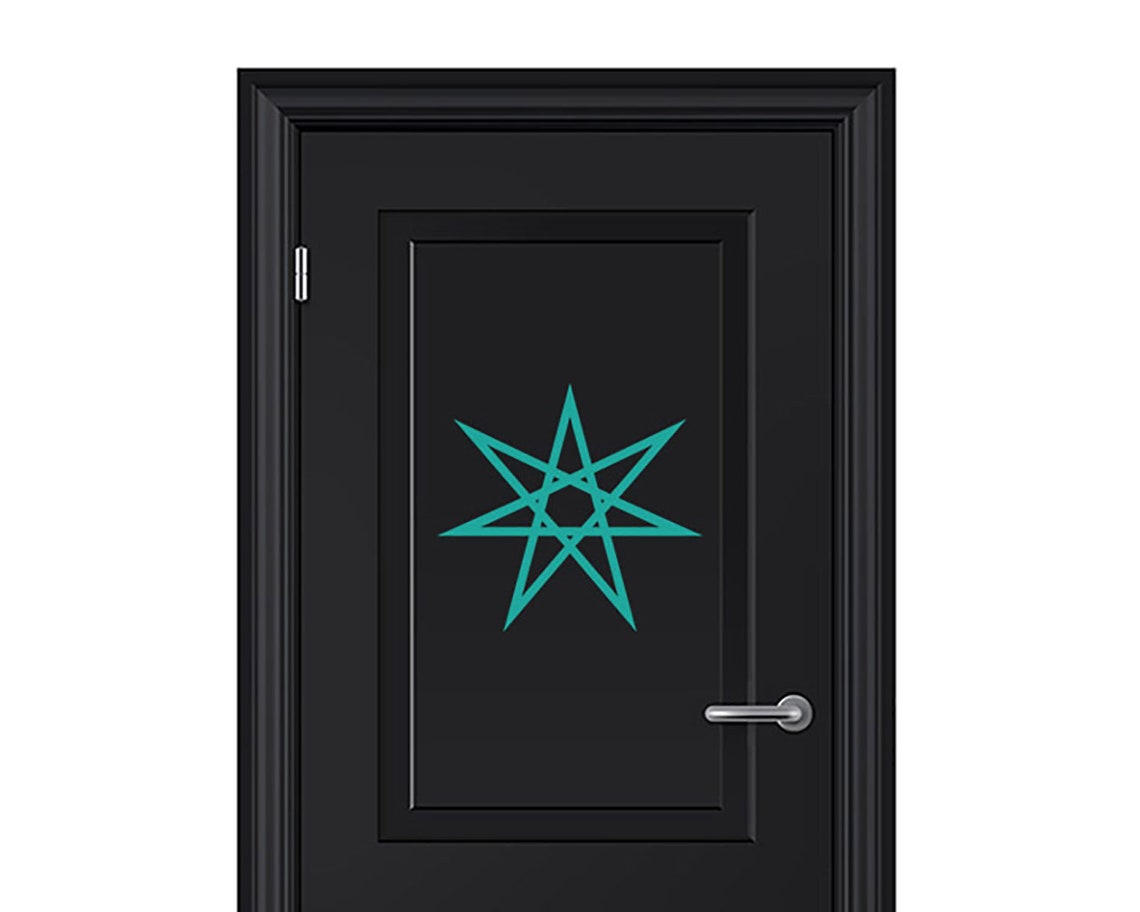 7-pointed Star Septagram Elven Faery Star WALL ART Pagan | Etsy