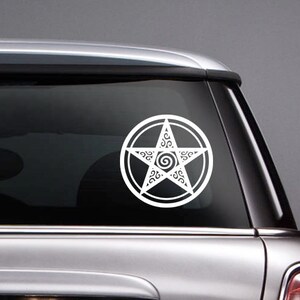 Pentagram Spiral CAR DECAL Wiccan Pagan Pentacle Vinyl Sticker - Etsy