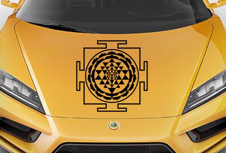 Sri Yantra Hindu Spiritual Vinyl CAR DECAL Indian Sacred Geometry - Etsy