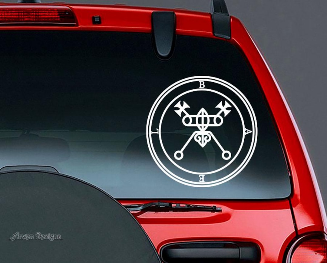 Bael Sigil Vinyl CAR DECAL, Goetia Occult Symbol of Invisibility, Baal ...