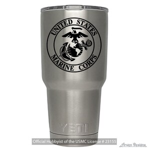 Marines EGA Circle Logo, Vinyl Wall Art, Eagle Globe Anchor, US Marine ...