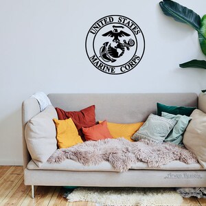 Marines EGA Circle Logo Vinyl Car Decal, Eagle Globe Anchor, US Marine ...