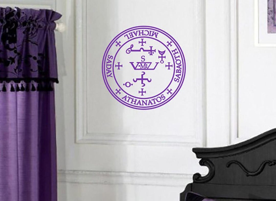 Archangel Michael Sigil Vinyl WALL ART, Angel Magic, Mystic Seal ...
