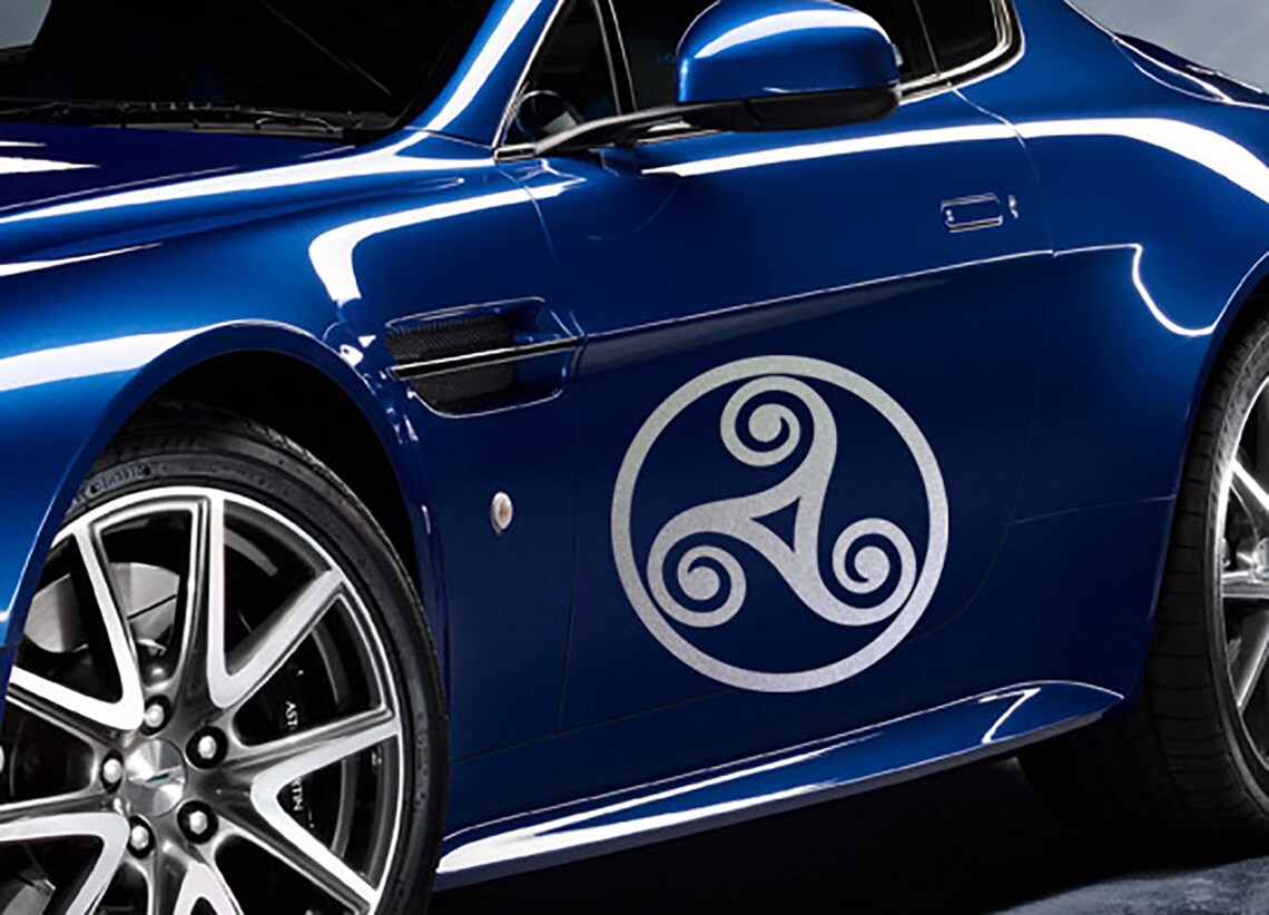 Triple Spiral Celtic CAR DECAL Triskelion Pagan Wiccan New Age Sticker ...