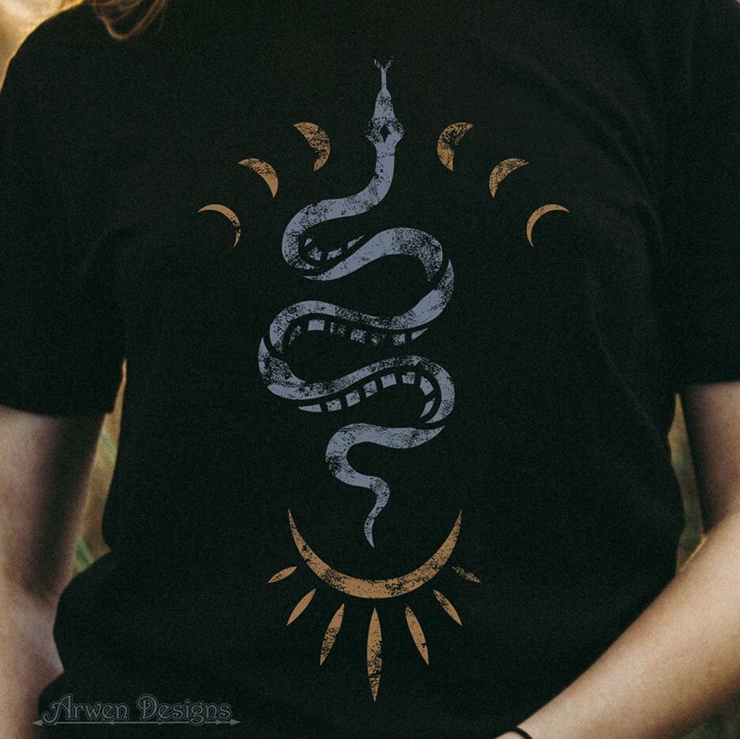 Celestial Snake T-shirt, Mystic Serpent Graphic Tee, Metaphysical ...