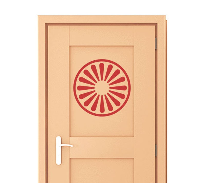 Romani Decal Roma Symbol WALL ART Gypsy Flag Vinyl Sticker | Etsy