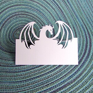 Dragon Wedding Place Card, Medieval Fantasy Renaissance Party, Dragon ...
