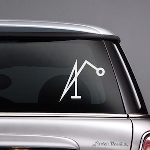 Archangel Sigil Ariel Rose Wheel Vinyl CAR DECAL Angel Symbol Mystic ...