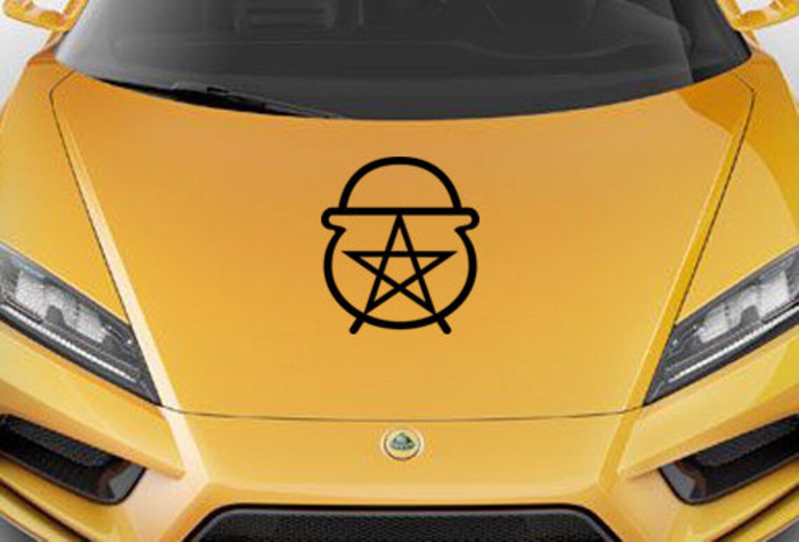 Cauldron Pentagram Vinyl CAR DECAL Pagan Wiccan Witches | Etsy
