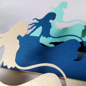 Mermaid Wedding Place Card, Mermaid Party Decor, Table Number, Ocean ...