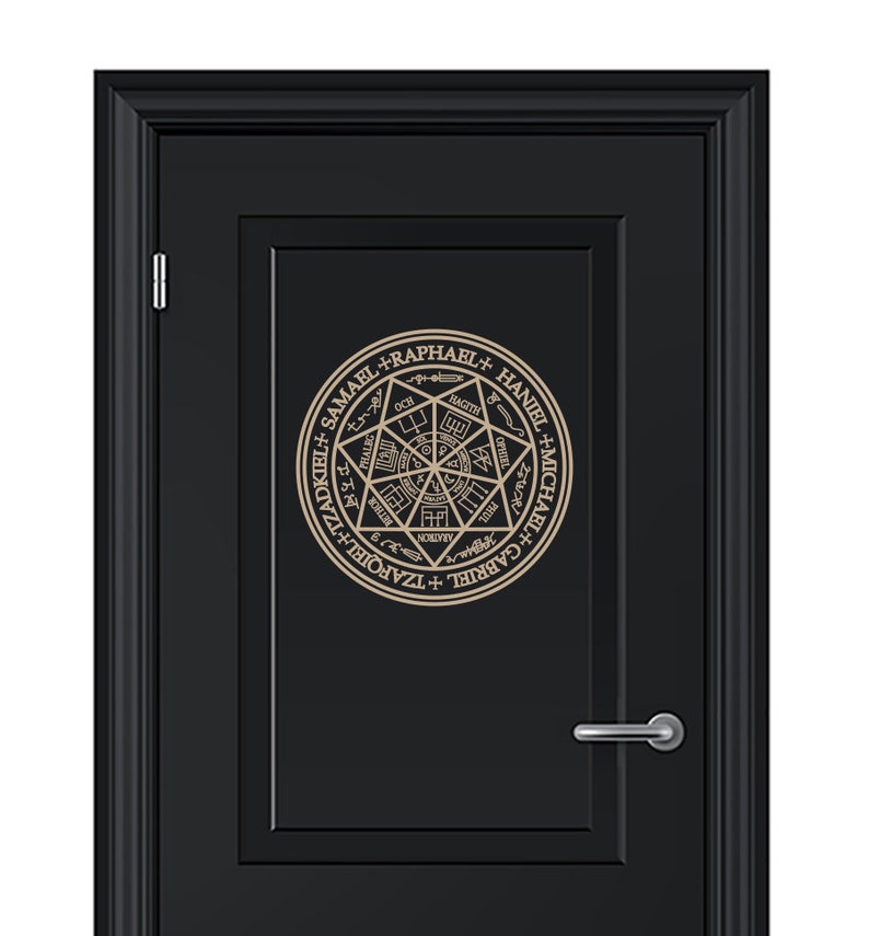 Seal of the Seven Archangels Vinyl WALL ART Angel Symbol, Mystic Sigil ...