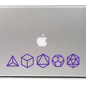 Platonic Solids Sacred Geometry Symbols, Vinyl CAR DECAL Set of 5 ...