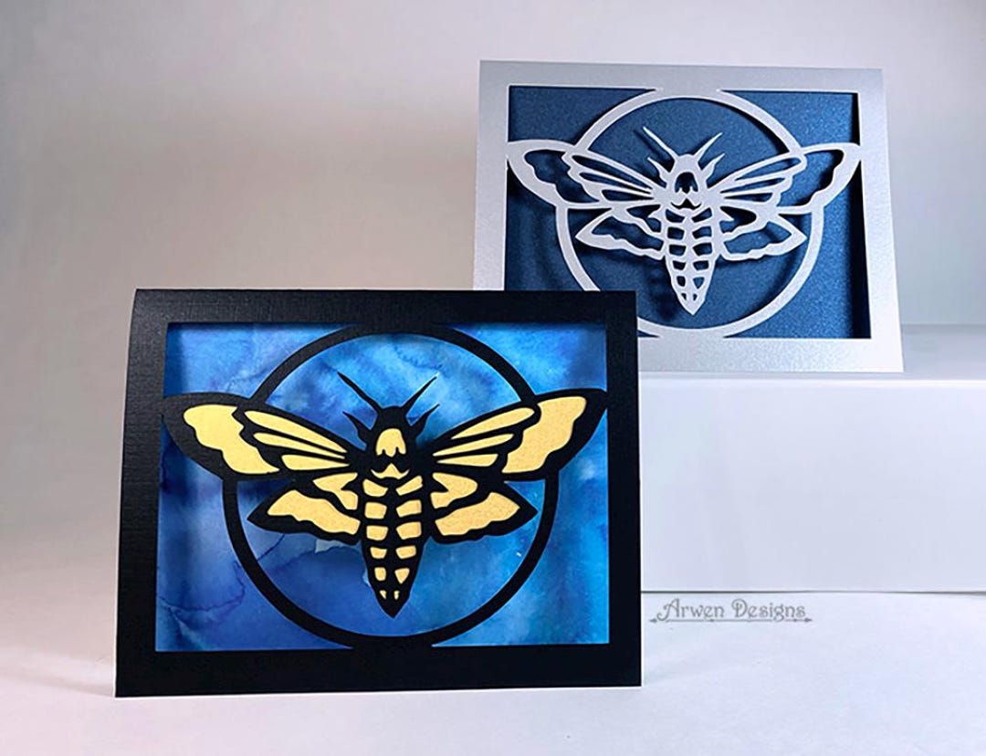 Moth Card, Death Moth Art, Gothic Invite, Mystical Gifts, Witchy Note ...