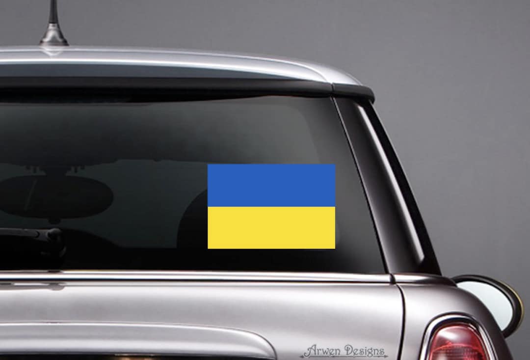 Ukrainian Flag Vinyl CAR DECAL Ukraine Pride Sticker, Blue Yellow - Etsy