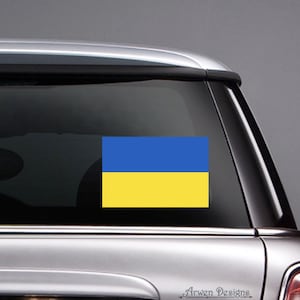 Ukrainian Flag Vinyl CAR DECAL Ukraine Pride Sticker, Blue Yellow - Etsy