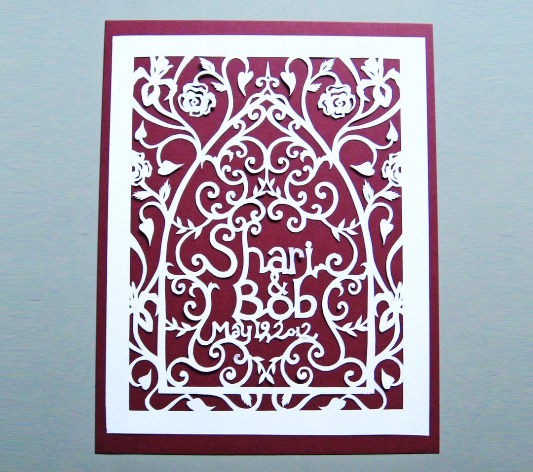 Custom Wedding Gift, Personalized Paper Cut Art, Anniversary Present ...