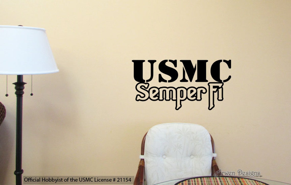 Marines USMC Semper Fi Logo Vinyl Car Decal US Marine Corps - Etsy