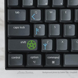 Mini Pentagram Set of 10 Vinyl DECALS, Nail Art, Phone, Keyboard, Pagan ...