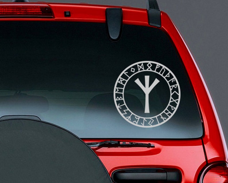Rune Circle Algiz Rune Viking Norse Mythology Vinyl CAR DECAL | Etsy