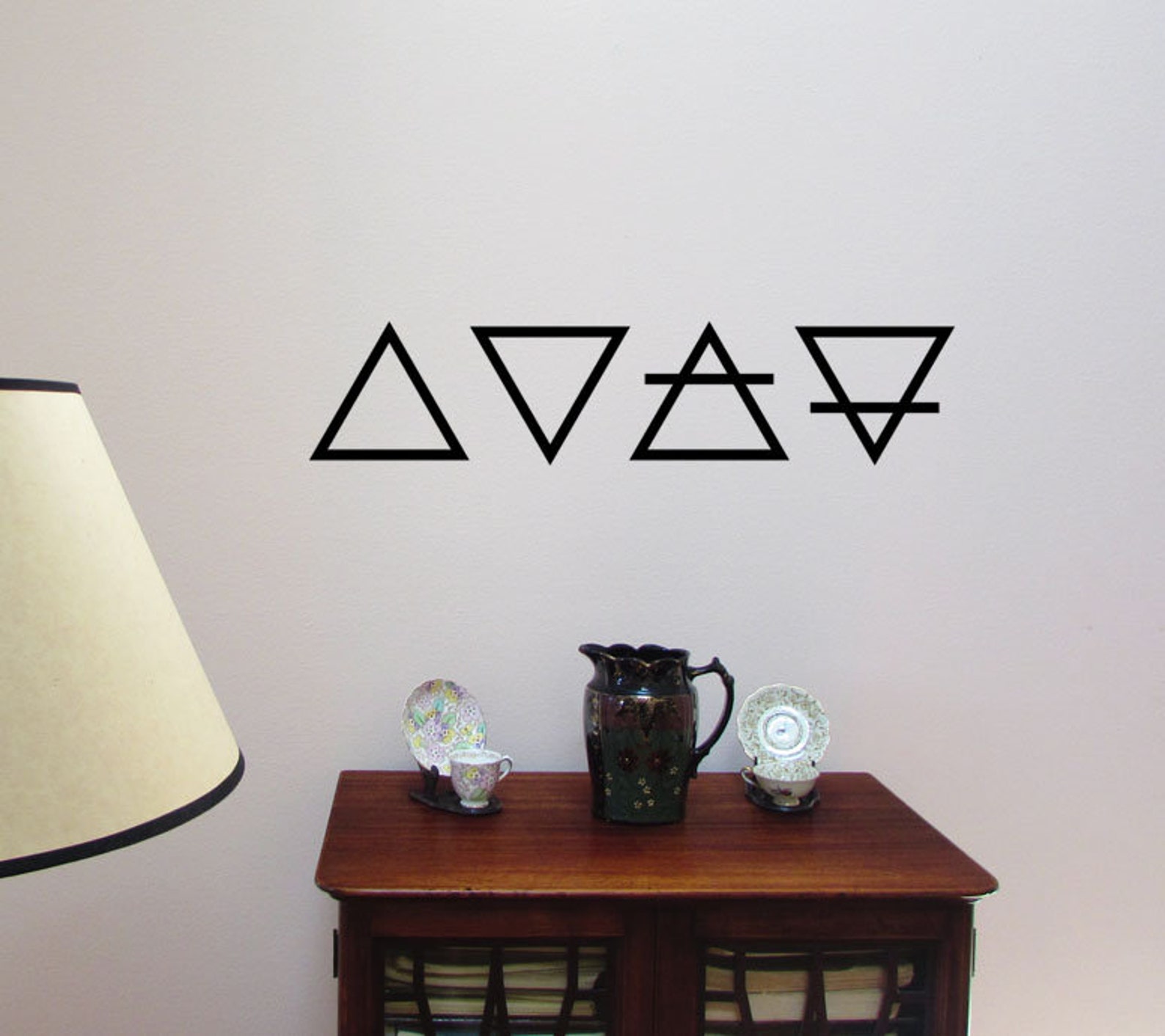 Alchemy Symbol, Four Elements WALL ART, Pagan Vinyl Decal, Air, Water ...