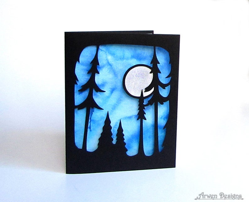 Forest Card Nature Greeting Card Winter Scene Christmas - Etsy