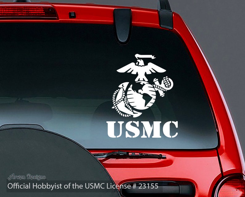 USMC Marines EGA Logo Vinyl Car Decal, Eagle Globe Anchor, Marine Corps ...