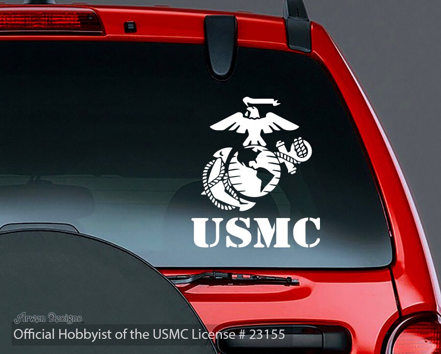 USMC Marines EGA Logo Vinyl Car Decal, Eagle Globe Anchor, Marine Corps ...