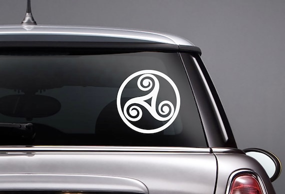 Triple Spiral Celtic CAR DECAL Triskelion Pagan Wiccan New Age | Etsy