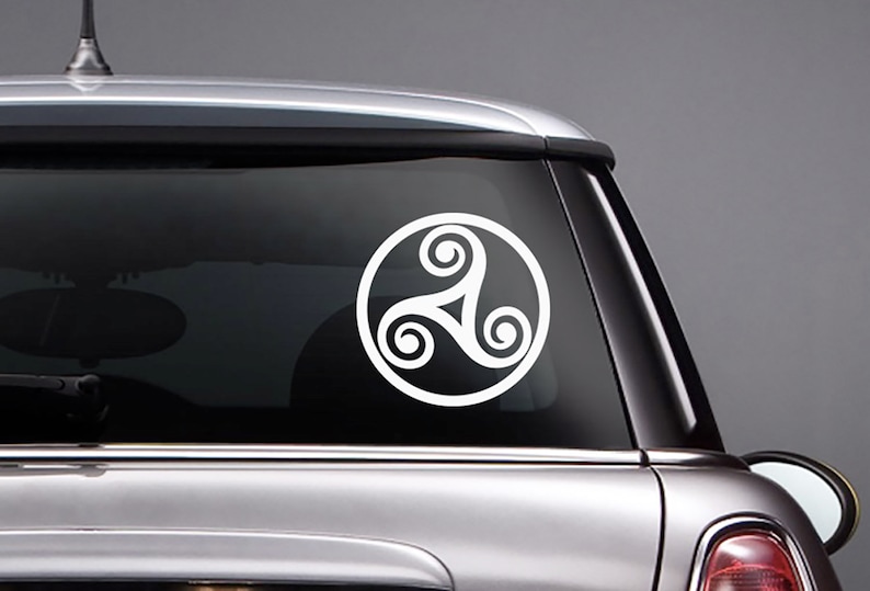 Triple Spiral Celtic CAR DECAL Triskelion Pagan Wiccan New Age - Etsy