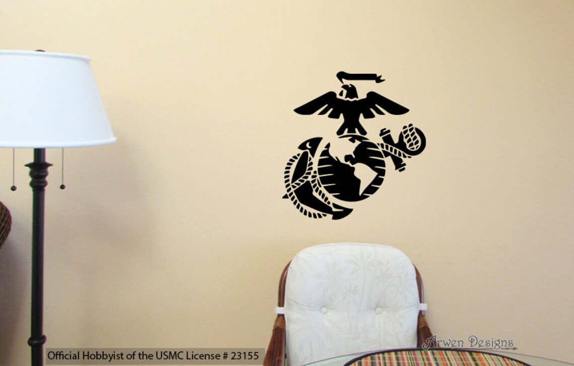 Marines EGA Logo, Vinyl Wall Art, Eagle Globe Anchor, US Marine Corps ...