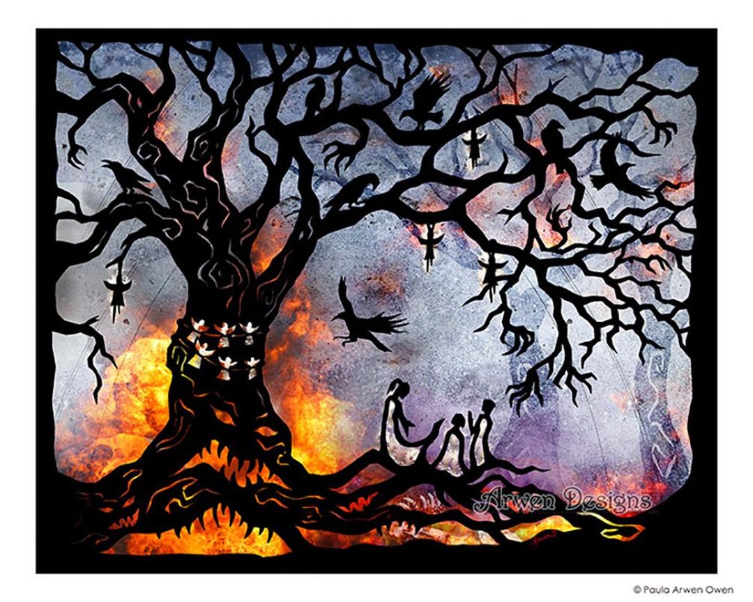 Tree of Lost Souls, Gothic ART PRINT, Dark Art, Horror Illustration ...