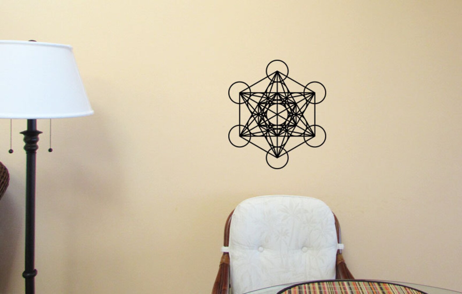 Metatron's Cube Sacred Geometry Symbol, Vinyl WALL DECAL, Archangel ...