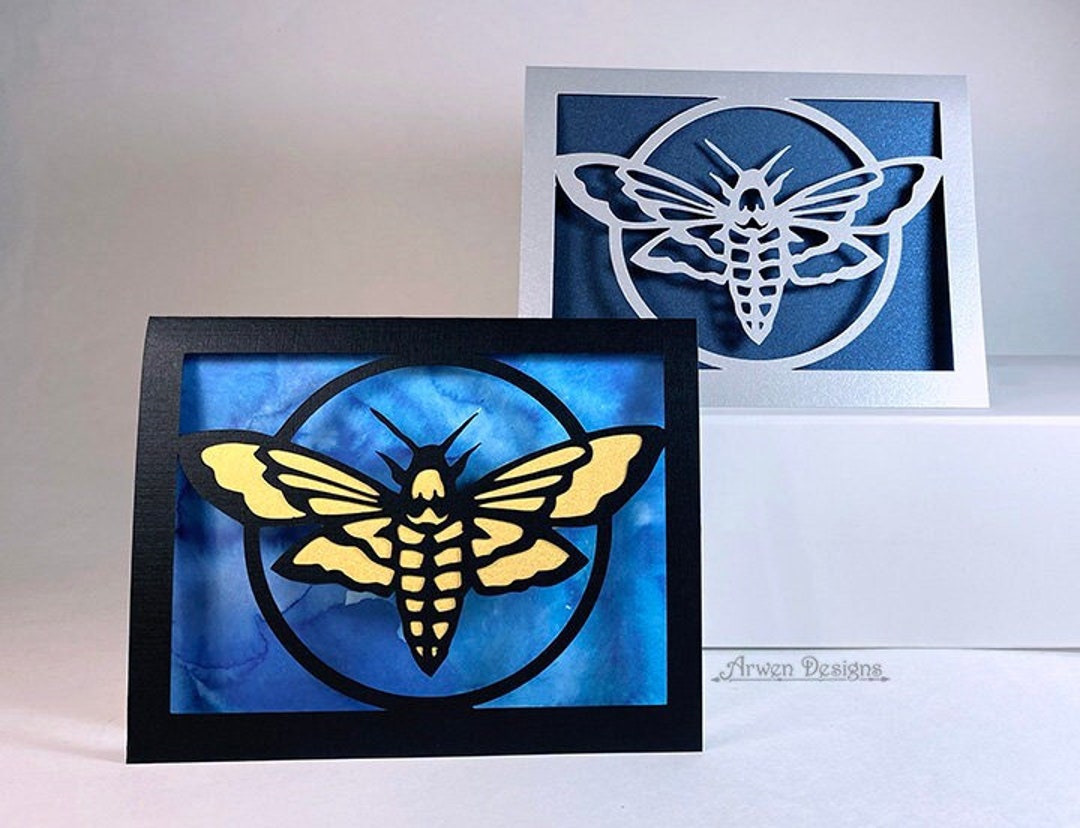 Moth Card, Death Moth Art, Gothic Invite, Mystical Witchy Note Card ...