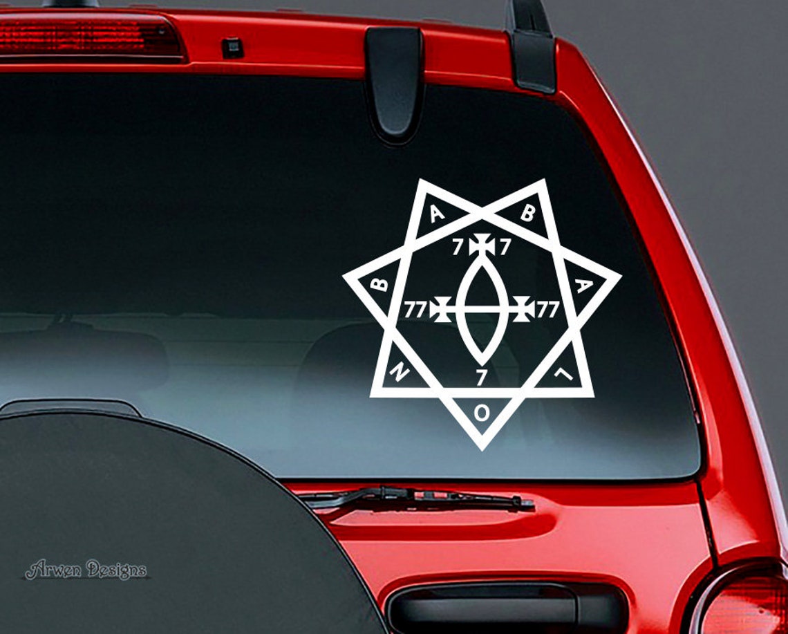 Star of Babalon Vinyl CAR DECAL, Thelema Seal, Occult Sticker, Crowley ...